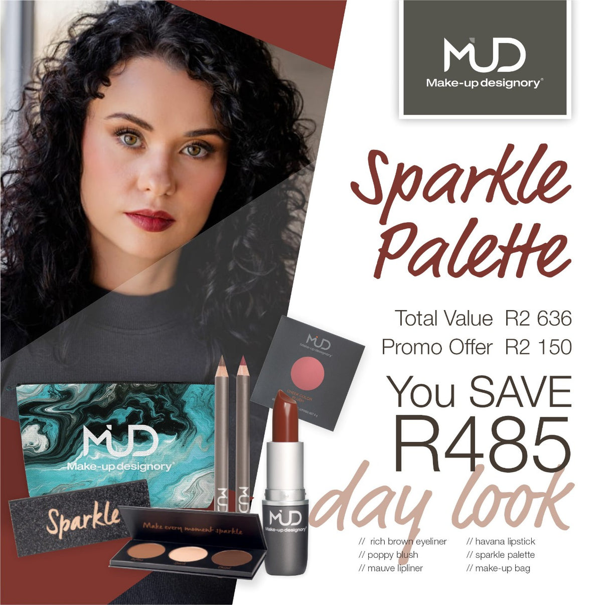 Sparkle Palette - DAY LOOK – MUD Make-up Designory
